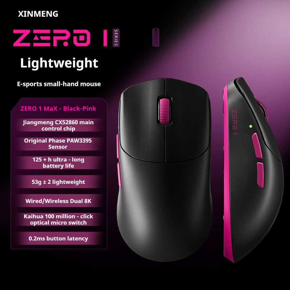 Xinmeng ZERO 1 Max RGB Backlit Tri-mode Gaming Mouse Lightweight ...