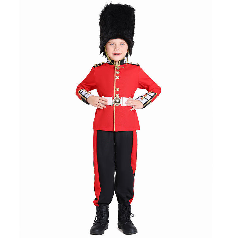 Boys Kids British Royal Guard Style Costume Soldiers Royal Honor Guard ...