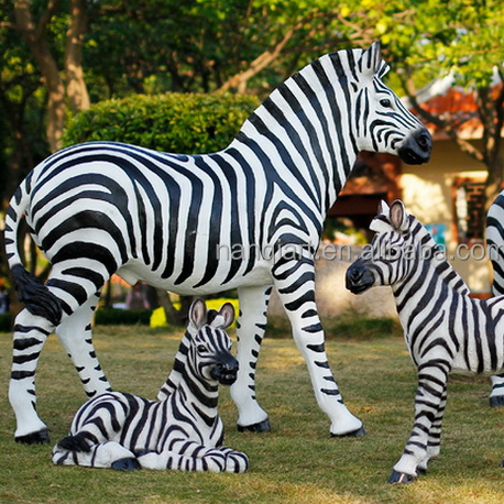 Life Size Fiberglass Zebra Statue - Perfect for Party Decor