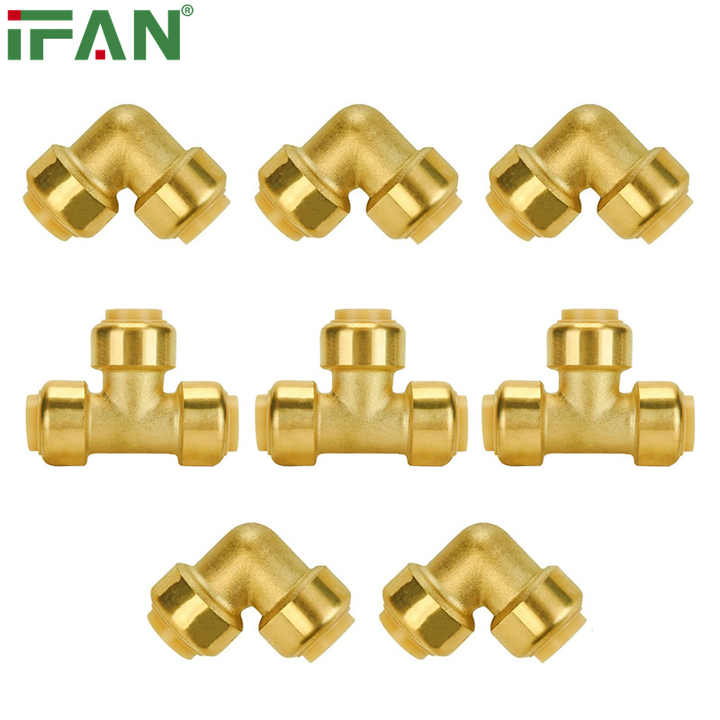 IFAN 1/2'' 3/4'' Plumbing Fittings Water Supply Brass Push Fit Fitting Shark Bite Fittings ...