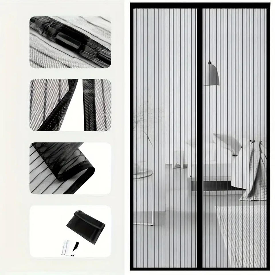 Magnetic Screen Door Punch Free Mosquito Net Curtain for Summer Bedroom ...