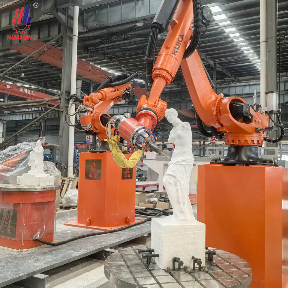 Hualong 7 Axis Industrial Robot Arm Router 3d Sculpture Robot Carving ...