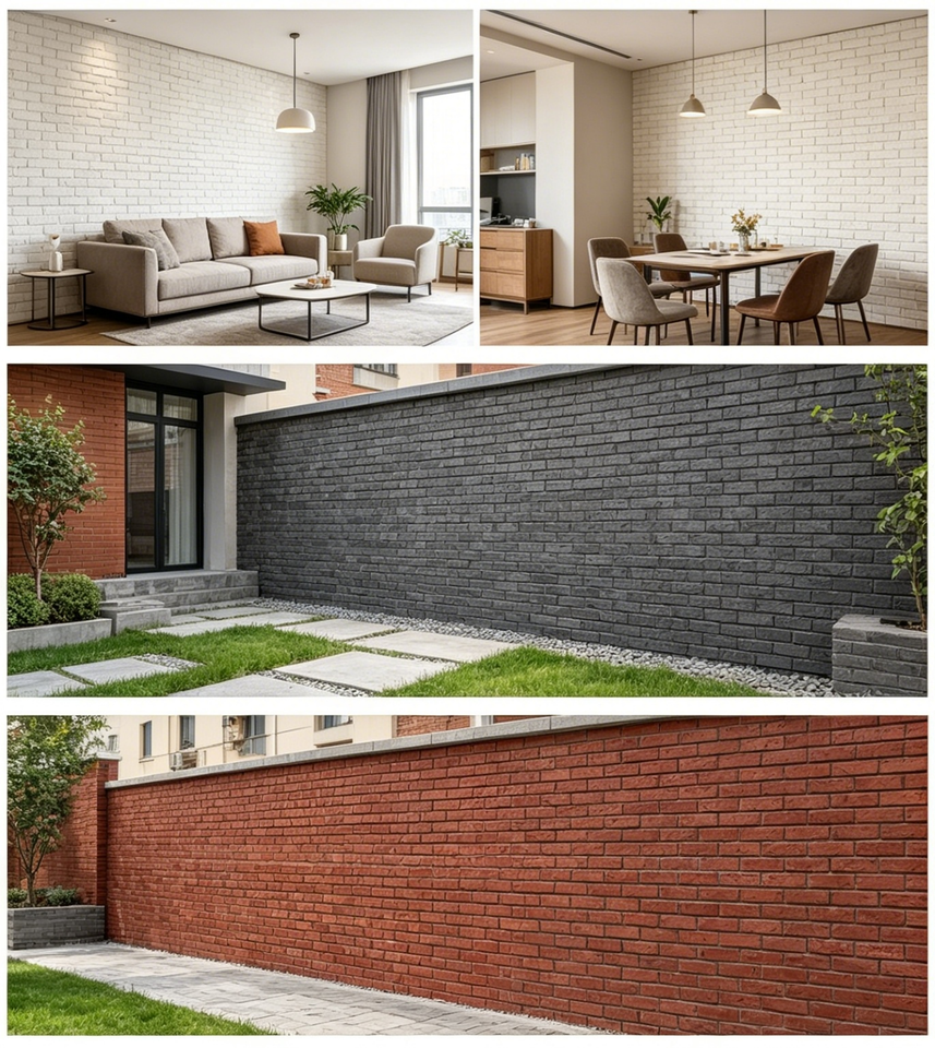 Split-Face Cultural Brick Panel | 3-7mm Architectural Cladding for ...