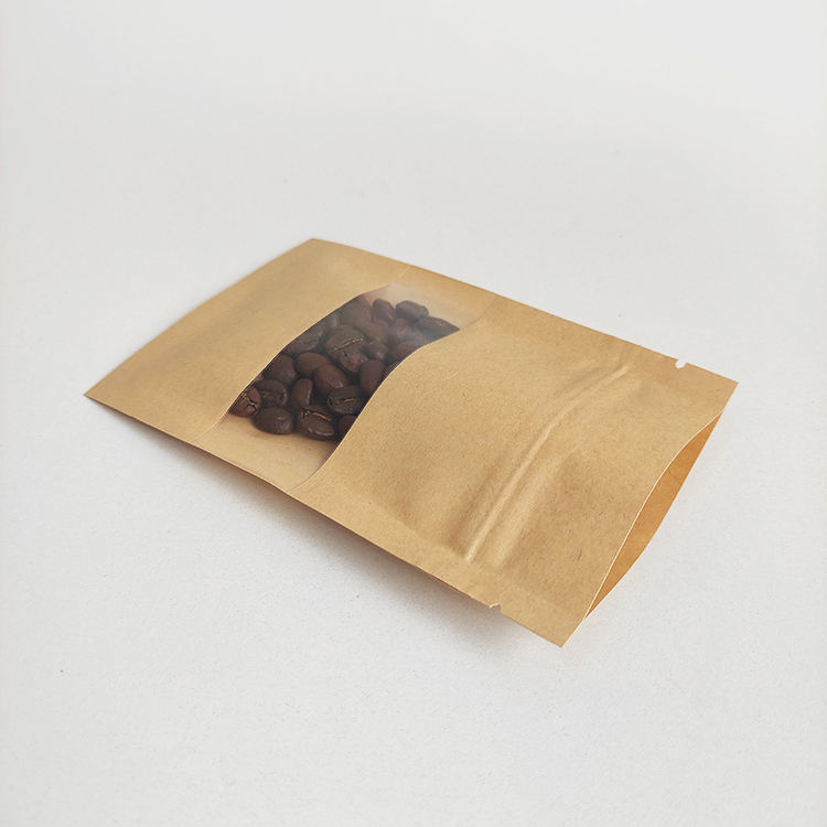 Small Kraft Paper Sachet 9x14cm with Window - Zip Lock Heat Seal ...