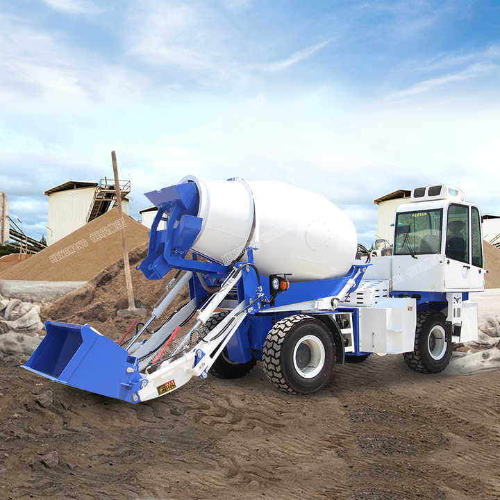 2m3 Diesel Concrete Truck Mixer Drum with Hopper and Tyre