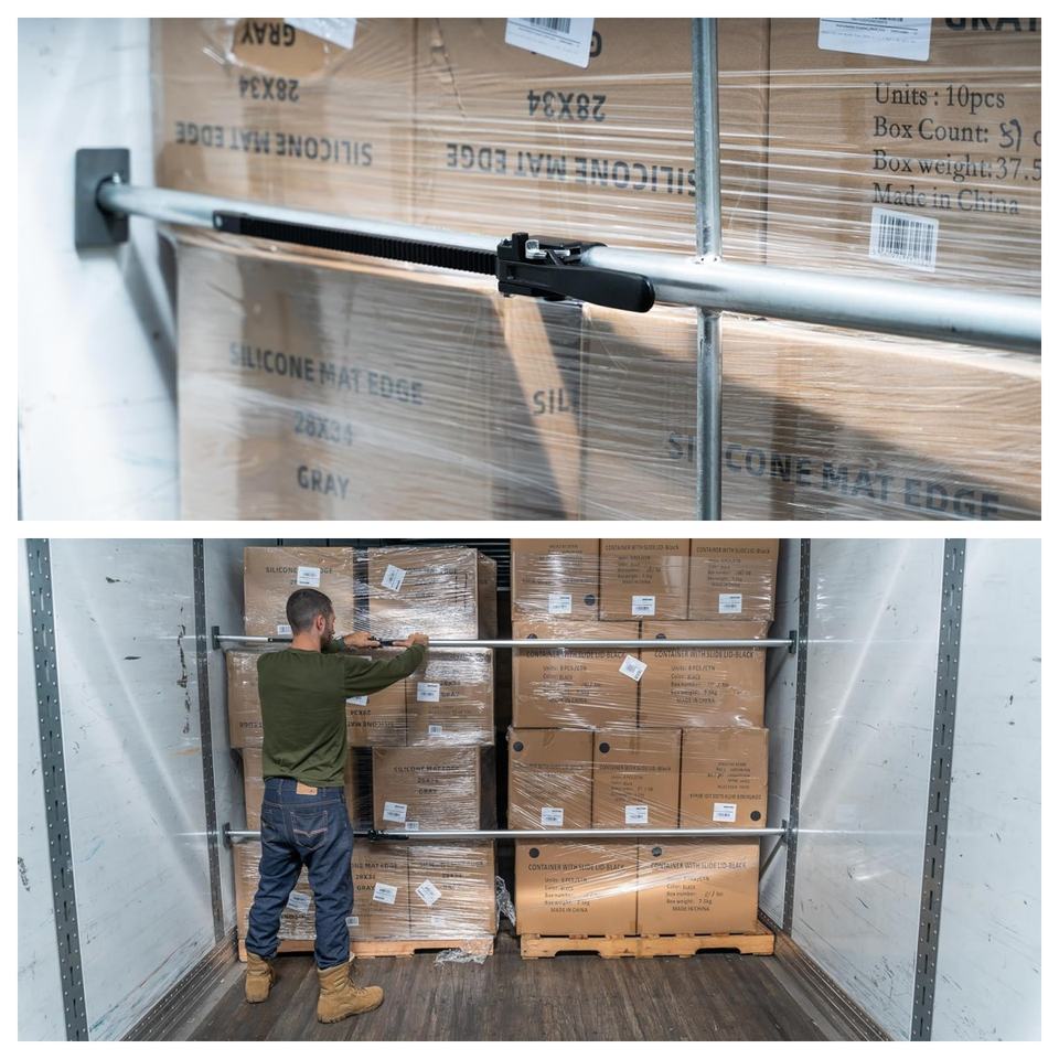 Aluminum Tube with Spring Cargo Bar Ajustable From 88"-104" Heavy Duty ...