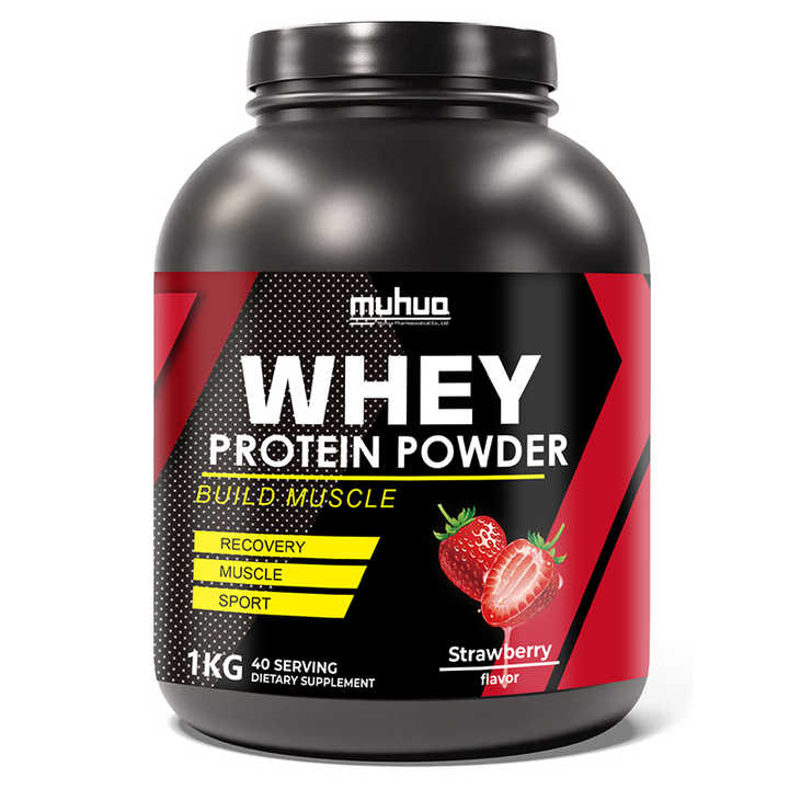 Strawberry Whey Protein Powder - 1kg, 24-Month Shelf Life
