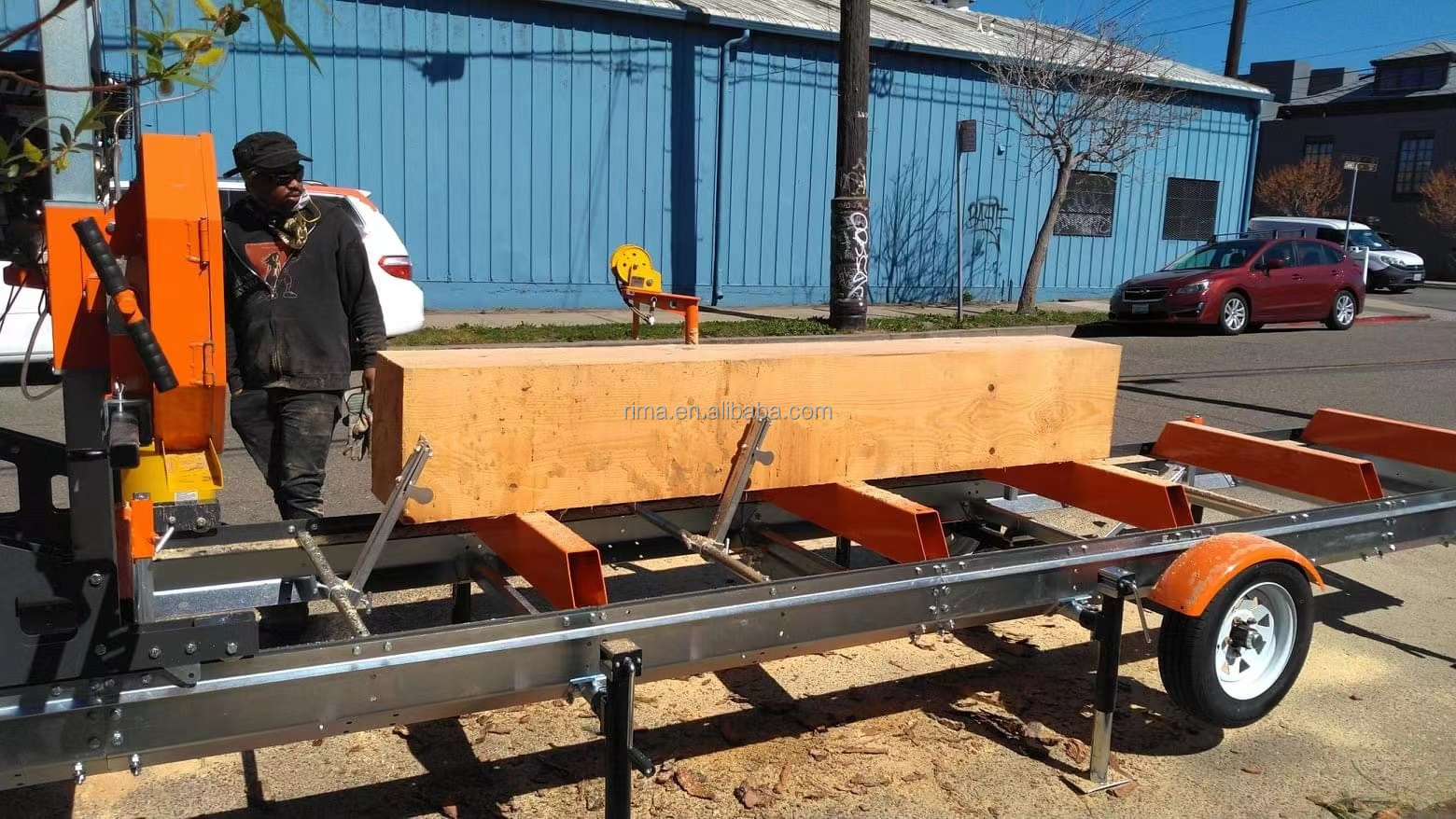Wood Cutter Gas/Diesel/Electric Portable Wheel Trailer Sawmill ...