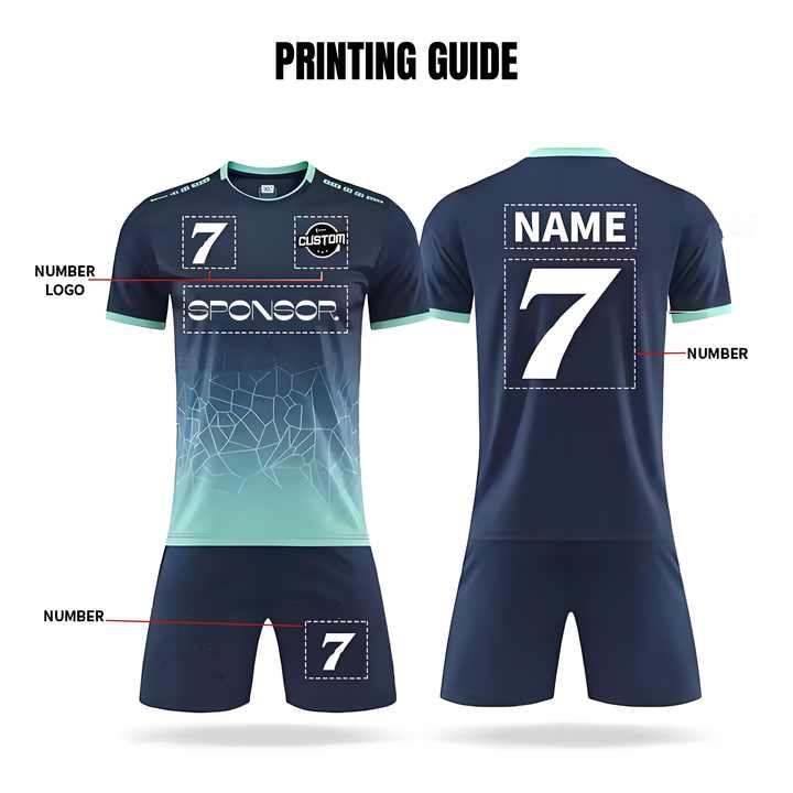 Fully Sublimated Custom Designed Soccer Uniform Set Jersey with Logo ...