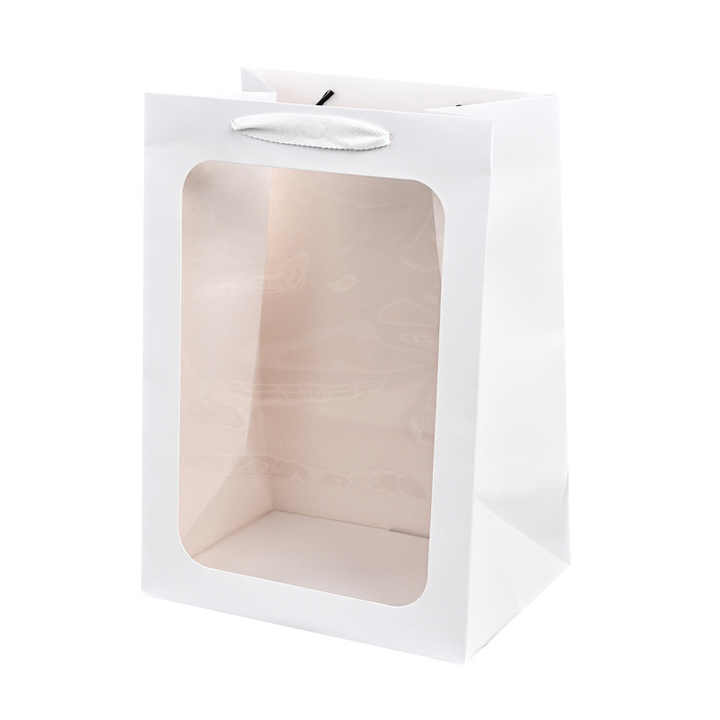 Transparent Window Tote Bag Valentine's Day Flower Printed Bags Custom ...