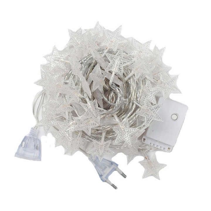 Full Star LED Star Pentagram Star Light String Battery Lights Wedding ...