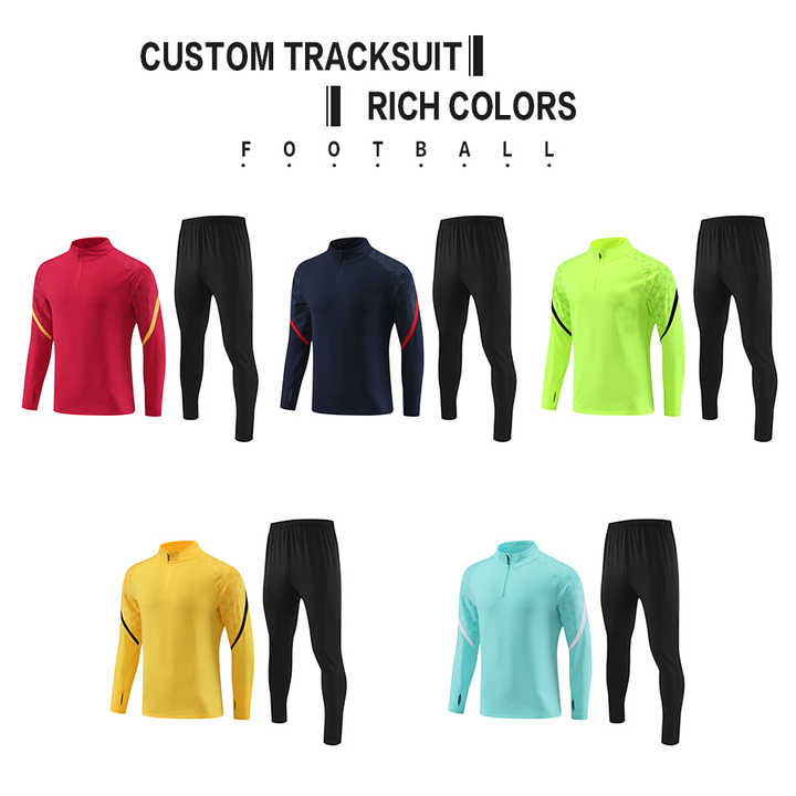 Custom Soccer Teams Tracksuit Jacket and Pants Football Jersey Latest ...