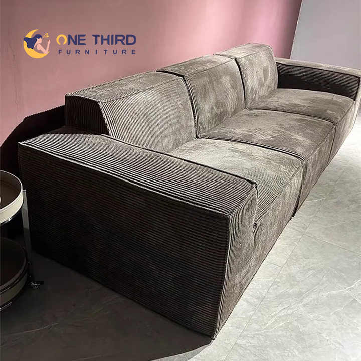 Furniture Fluffy Modern Couch - Compression Sofa by One Third