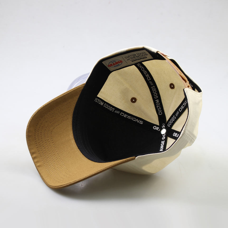 Custom Puff Embroidery Logo Caps 3D Raised Two-tone Embroidered ...