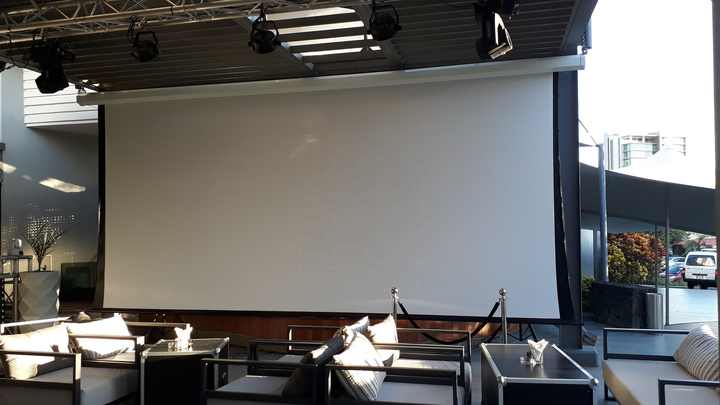 300 Inch Motorized Retractable Projector Screen - 4:3 Format, HD White ...
