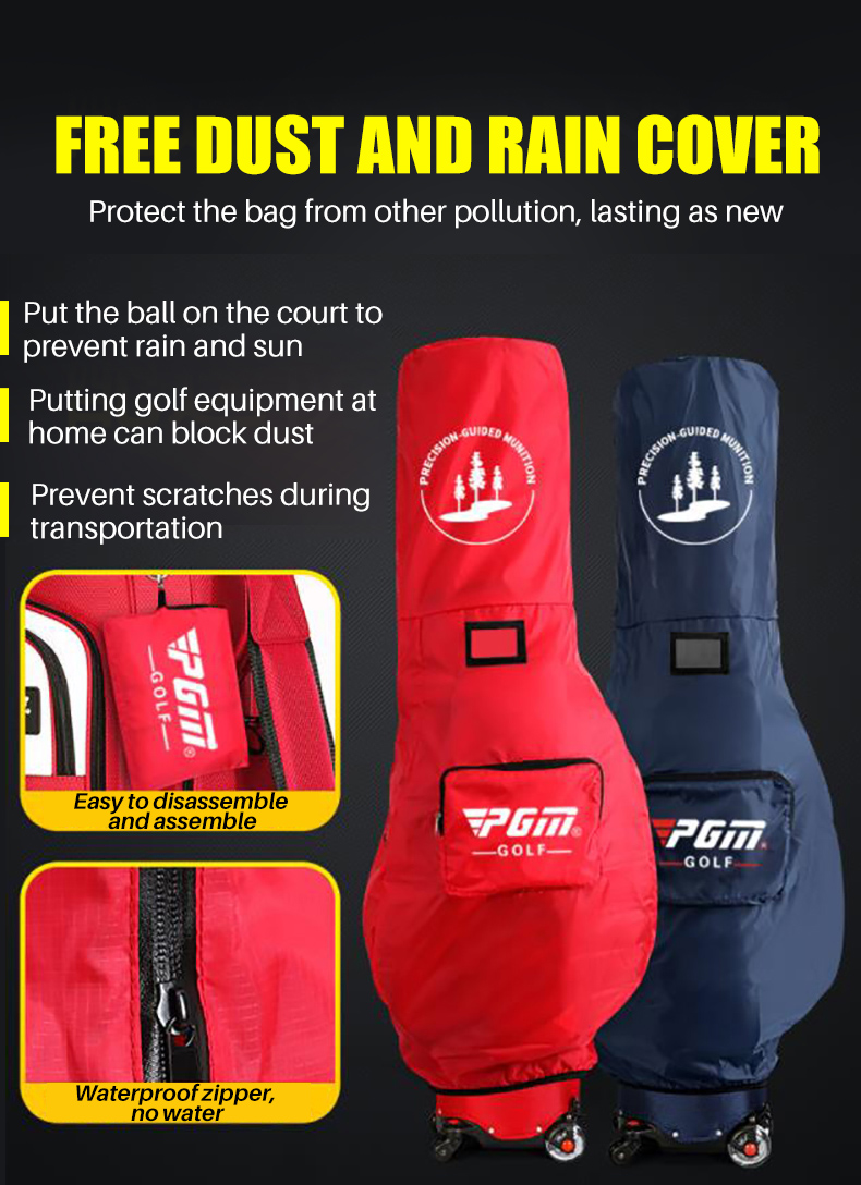 PGM QB081 Golf Bags Including Rain Cover Telescopic Bag Travel Golf Bag ...