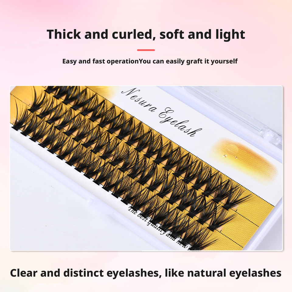EYELASH Handmade Soft Individual Heat Bonded Pre-cut Segment Extension ...
