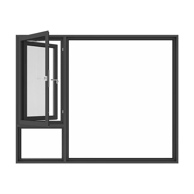 Modern Minimalist Aluminum Horizontal Swing Casement Window with Double ...