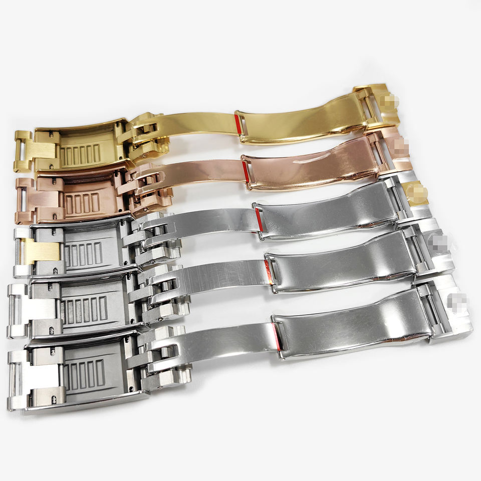 16mm Stainless Steel Slider Lock Watch Clasp for Rlx SUB 116610 116613 ...