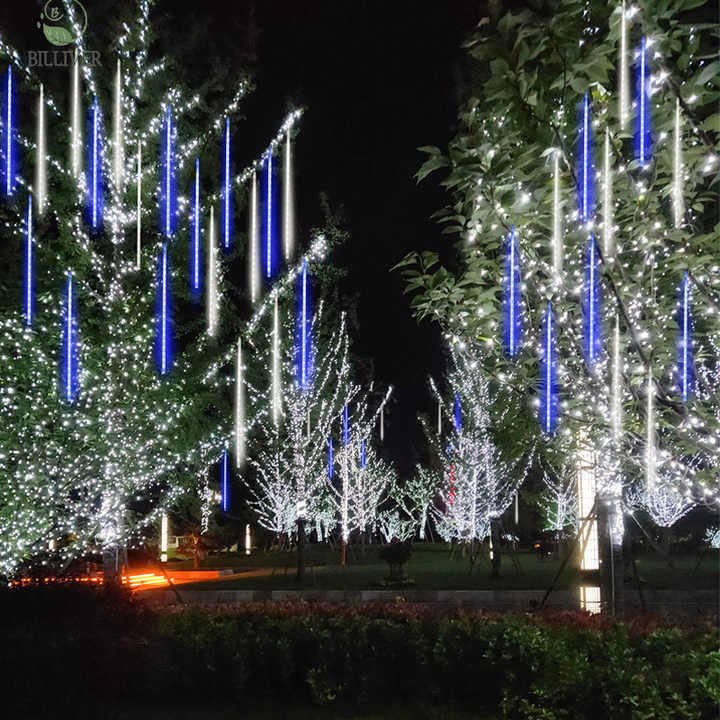 8-Tube Waterproof Meteor Shower Rain String Lights for Outdoor Garden ...