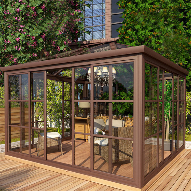 DTOP Polygon Roof Glass Room Outdoor Sunroom Freestanding Sunrooms ...