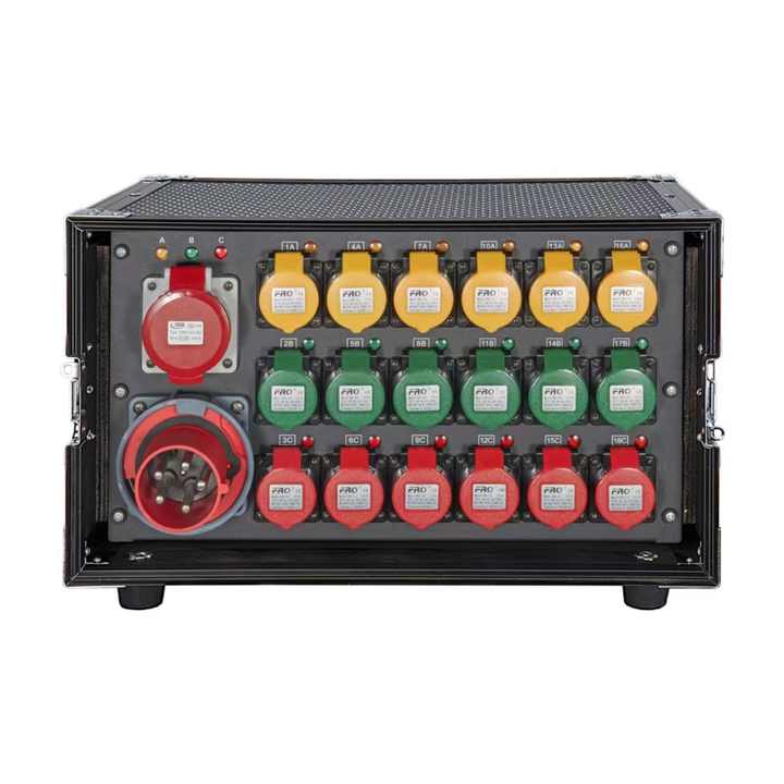 63A 5PIN Input & Output Power Distributor with 18 Channels