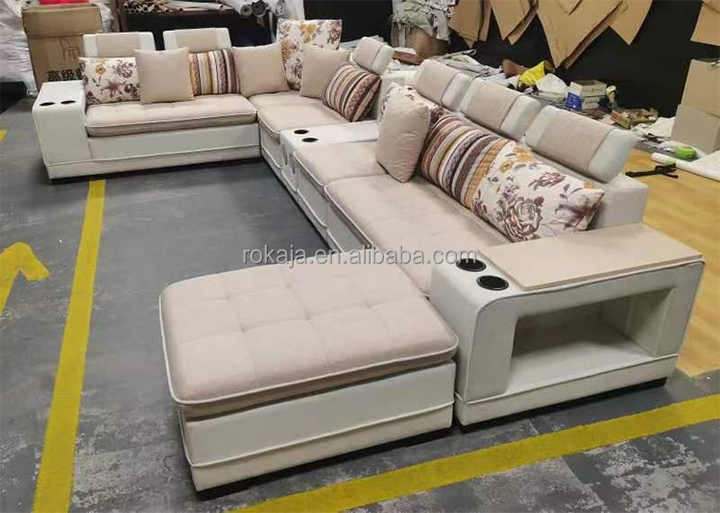 Smart U-Shaped Sectional Sofa - Versatile Living Room Solution