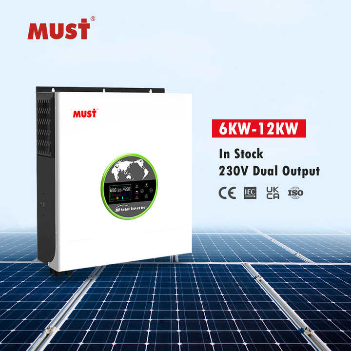 MUST 8kw Hybrid OFF Grid Solar Inverter Daul Mppt controller 500V 120A ...