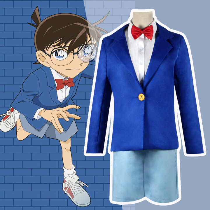 Detective Conan Kudo Cosplay Costume for Kids New School Uniform ...