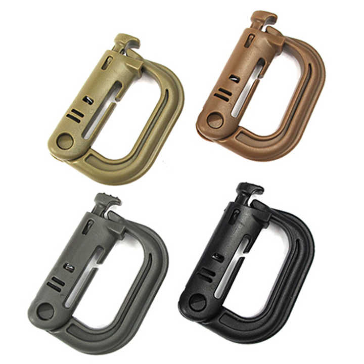 Tactical Molle Plastic Hook Carabiner Outdoor Hiking D-ring Quick ...