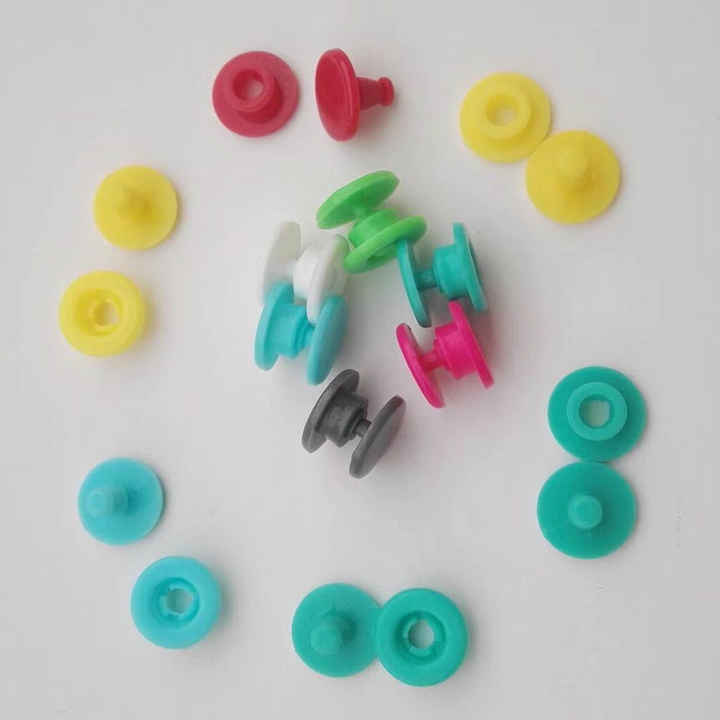 9mm Two Parts Disposable Plastic Snap Button for Face Shields