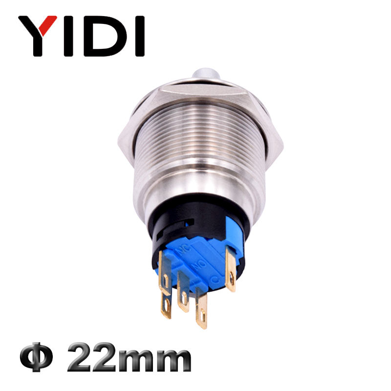 22mm LED Light Metal Rotary Selector Switch - 2/3 Position