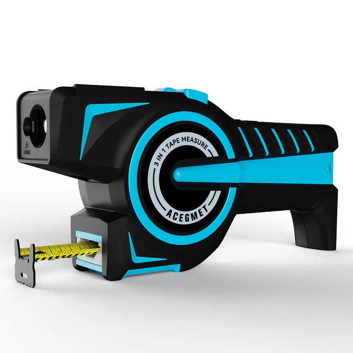 Digital Laser Measuring Tape - 3-in-1 Distance Meter Device, Metric ...