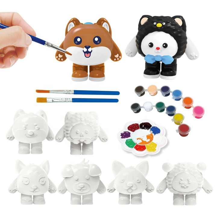 Kids Graffiti Coloring Model Doll Paint Your Own Crafts Painting Kit ...
