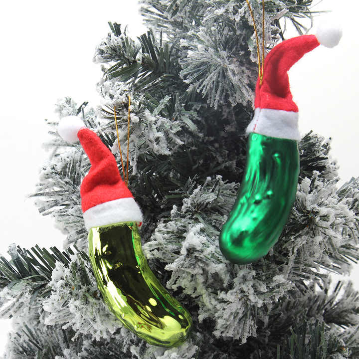 Luxury Hand Blown Glass Cucumber Ornament Creative Christmas Glass ...