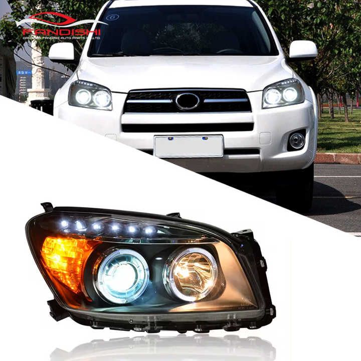 Upgrade LED DRL Dual Optical Lens headlamp headlight for Toyota RAV4 ...