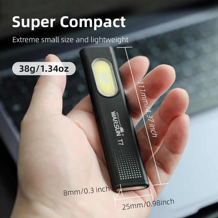 WARSUN T7 500 Lumen Portable LED Torch - Waterproof & Magnetic