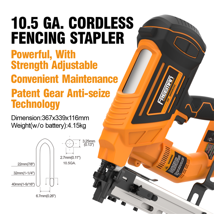 Freeman 10.5 Gauge Electric U-Type Fence Staple Gun 20V