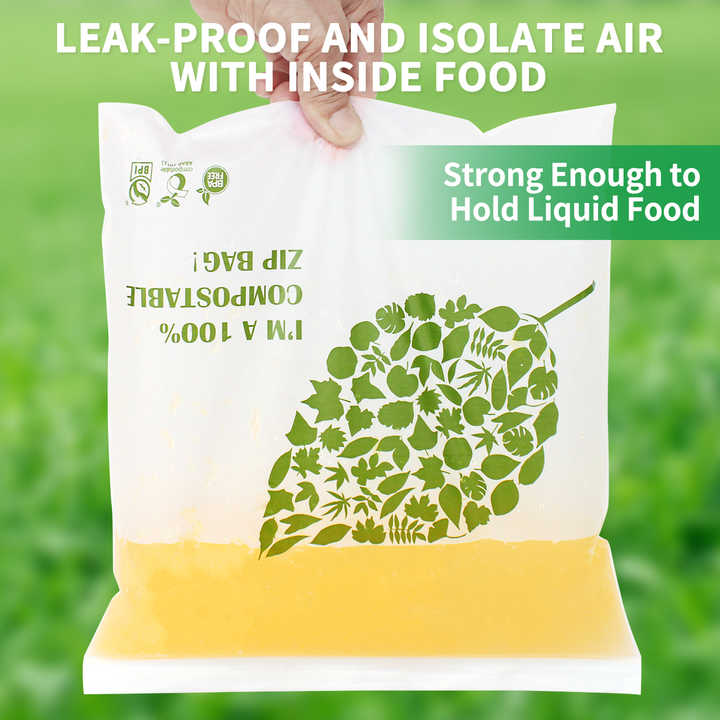 PLA Eco Plastic Packaging - Biodegradable Ziplock Bags