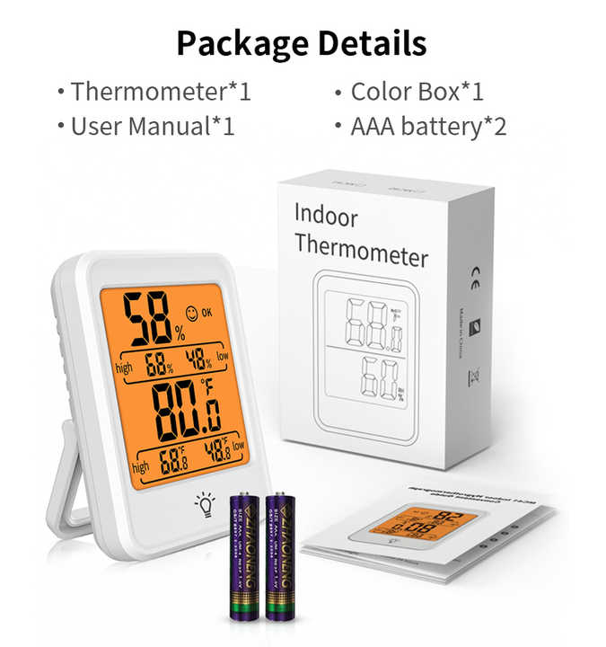 Indoor Room LCD Electronic Temperature Humidity Meter