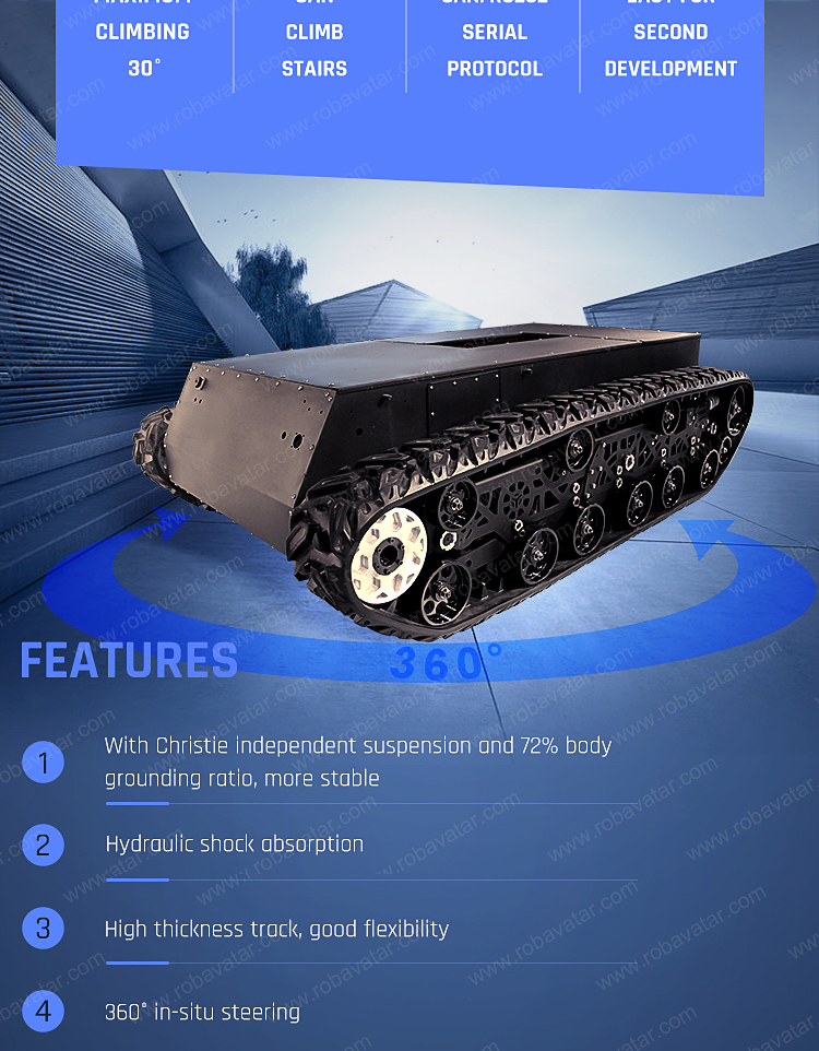 Rov Unmanned Rtk Navigation Crawler Inspection Robot Chassis Rubber ...