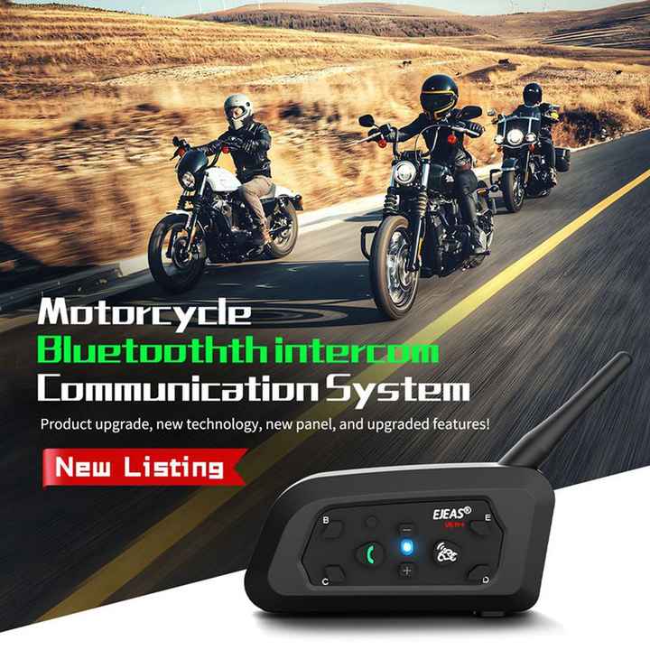 EJEAS V6 Pro + Full Duplex Intercom Helmets - Waterproof