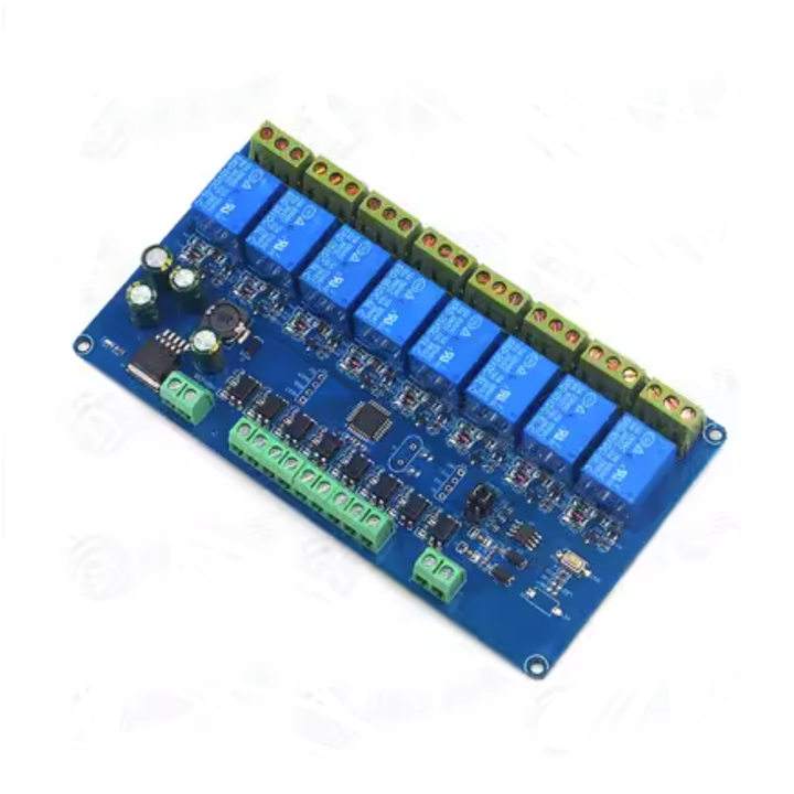 Modbus Rtu Eight-way Relay Module Rs485/ttl Uart Eight Inputs And Eight Outputs - Buy 8 Way ...