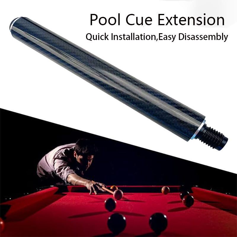 8-Inch Carbon Fiber Pool Cue Extension with Bumper Lightweight ...