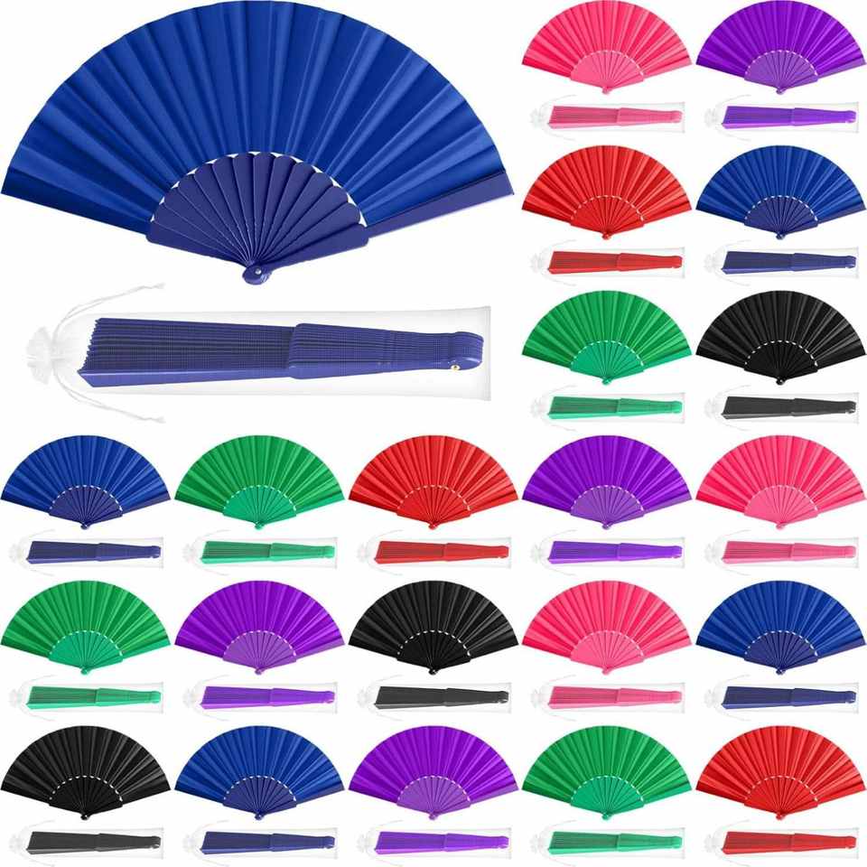 Wedding Invitation Card Souvenir Red Plastic Hand Fan Bride Spanish ...