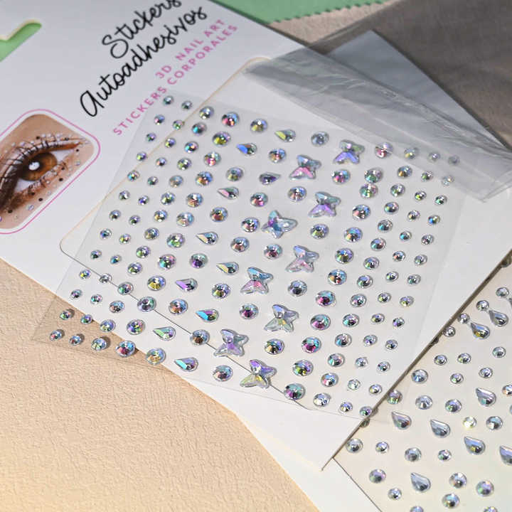 1 Sheet Eye Body Face Gem Jewels Rhinestone Stickers Self Adhesive ...
