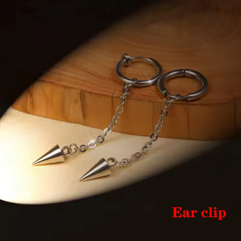 Anime KPop Demon Hunters Mira Cosplay Earrings Gothic Tassel Chain ...