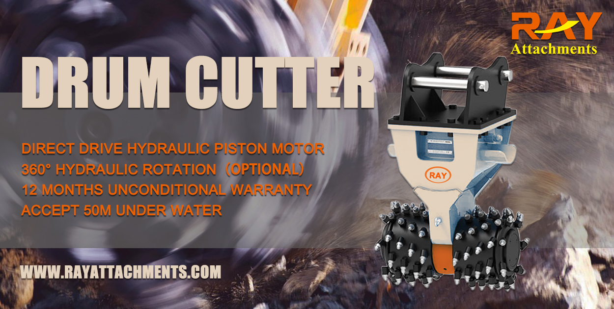Rock Drum Cutting Machine Rotary Drum Cutters for Excavator - Buy ...