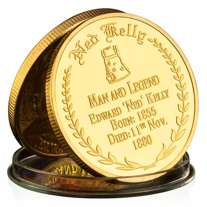 Australian Man and Legend Ned Kelly (1855-1880) Collectible Gold Plated ...