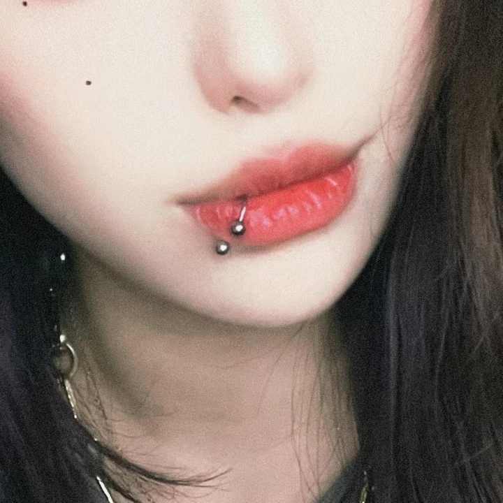 Arrivalu- Shaped Lip Nail Lip Ring Sexy Stainless Steel Hypoallergenic ...